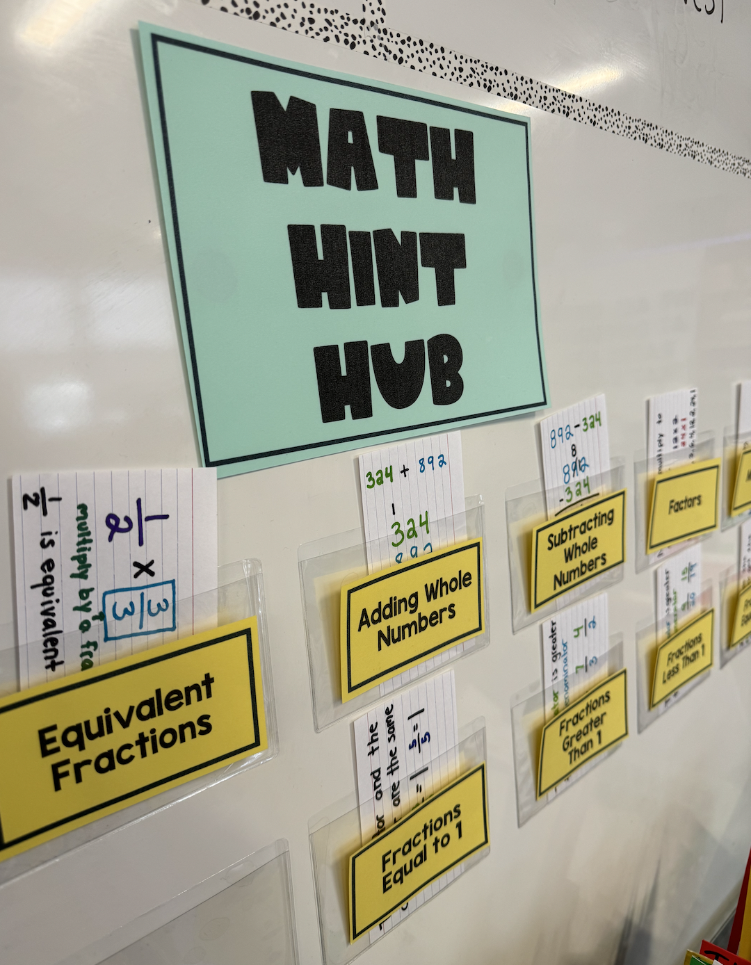 Increase Independence with the Math Hint Hub - Math with Ms. Matherson